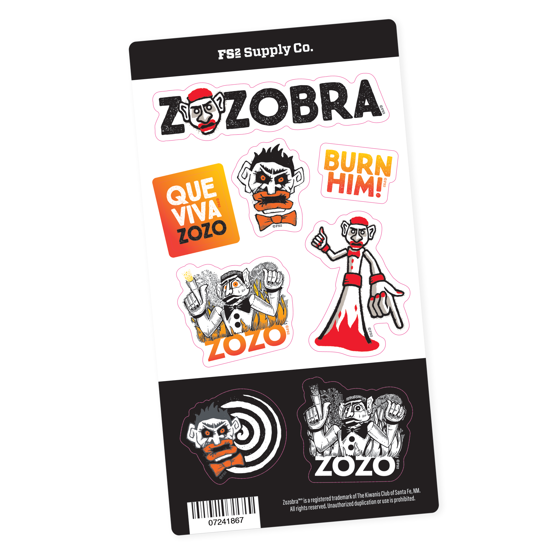 Zozobra Sticker Sheet – FS2 Supply Co.