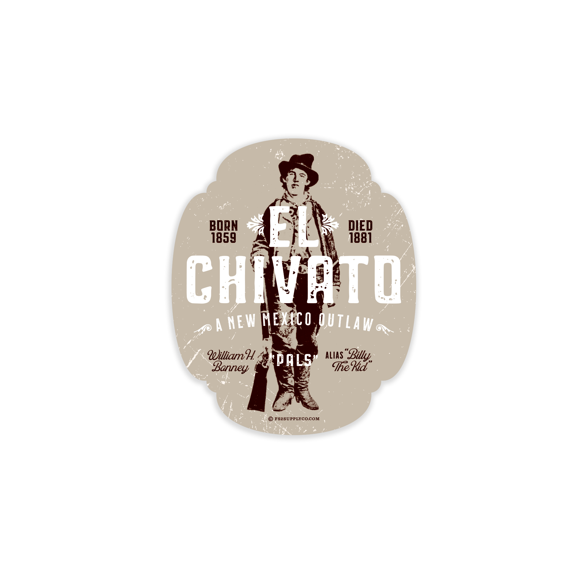 "El Chivato" Billy the Kid Sticker – FS2 Supply Co.